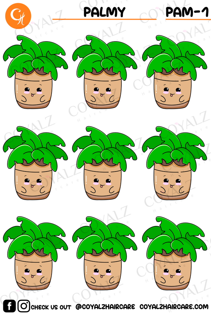 Palm Tree Sticker Sheet – Coyalz Haircare